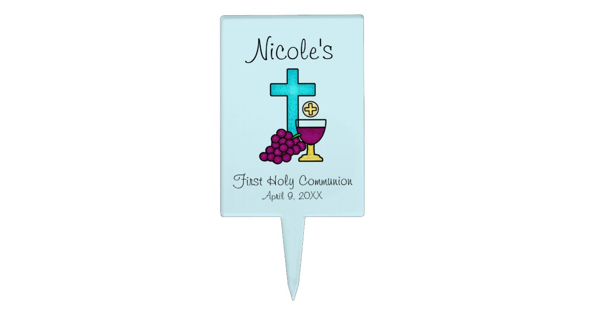 Custom First Communion Cake Topper | Zazzle