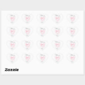 Custom First Tooth Baby Girl Heart Sticker | Zazzle