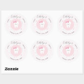 Custom First Tooth Baby Girl Milestone Sticker | Zazzle