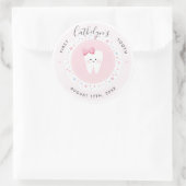 Custom First Tooth Baby Girl Milestone Sticker | Zazzle