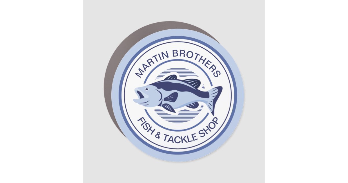Custom Fisherman Blue Bass Fishing Car Magnet | Zazzle