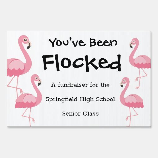 Custom Flamingo Yard Flocking Sign | Zazzle