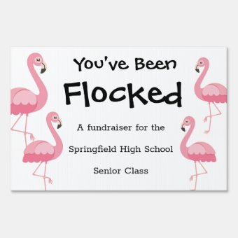 Custom Flamingo Yard Flocking Sign | Zazzle