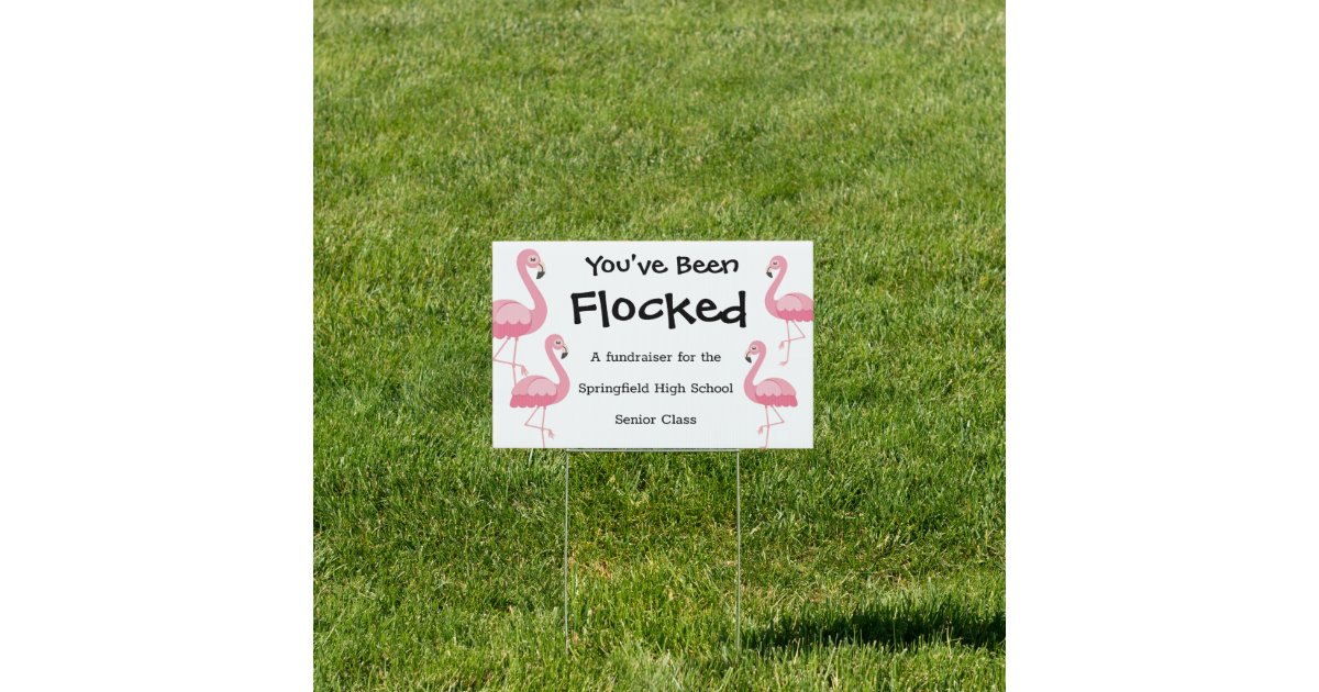 Custom Flamingo Yard Flocking Sign | Zazzle
