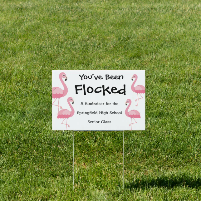 Custom Flamingo Yard Flocking Sign | Zazzle