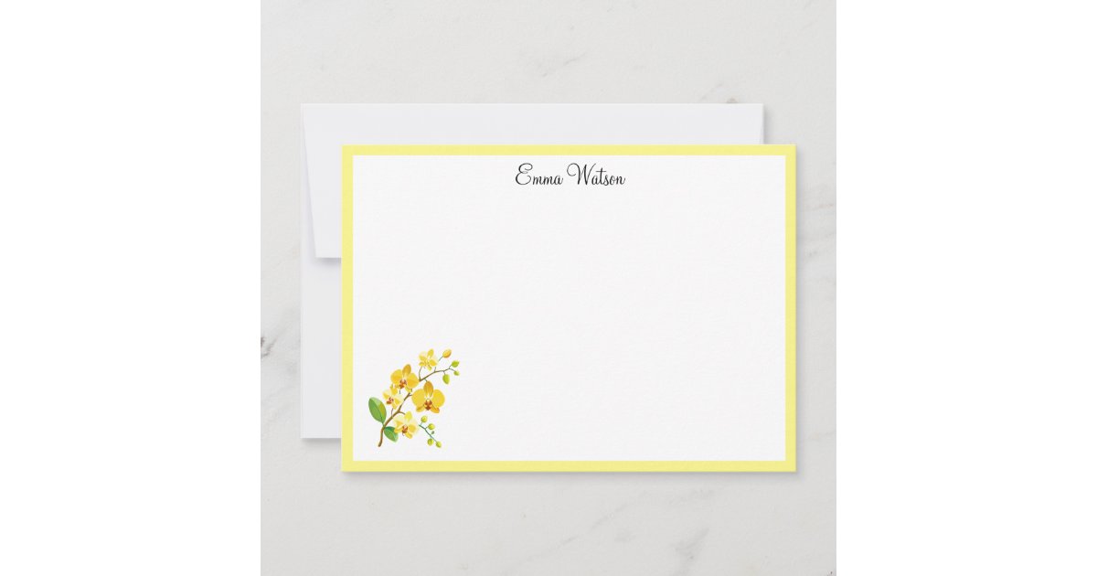 Custom Flat Note Card | Zazzle