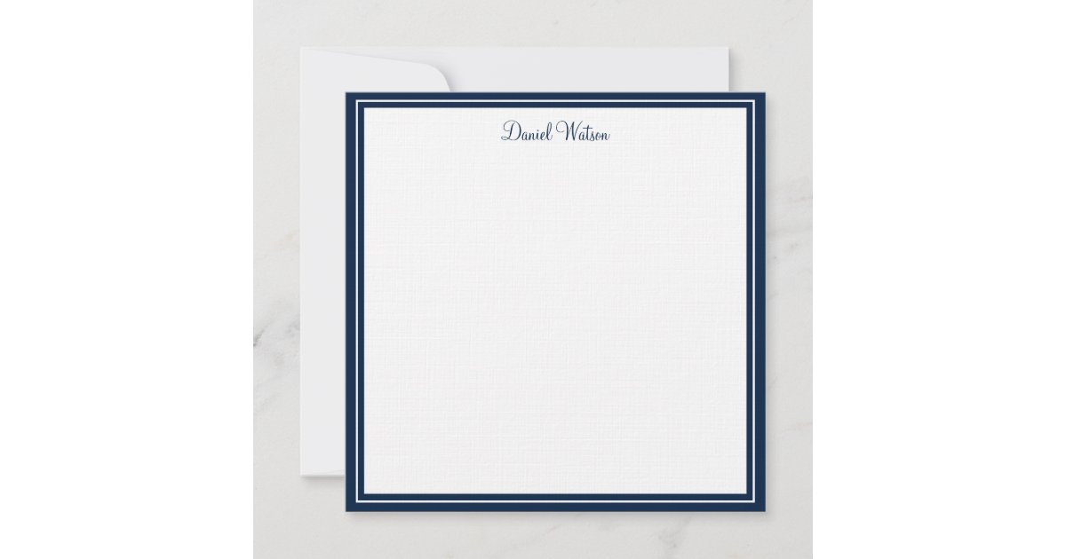 Custom Flat Note Card-Linen | Zazzle