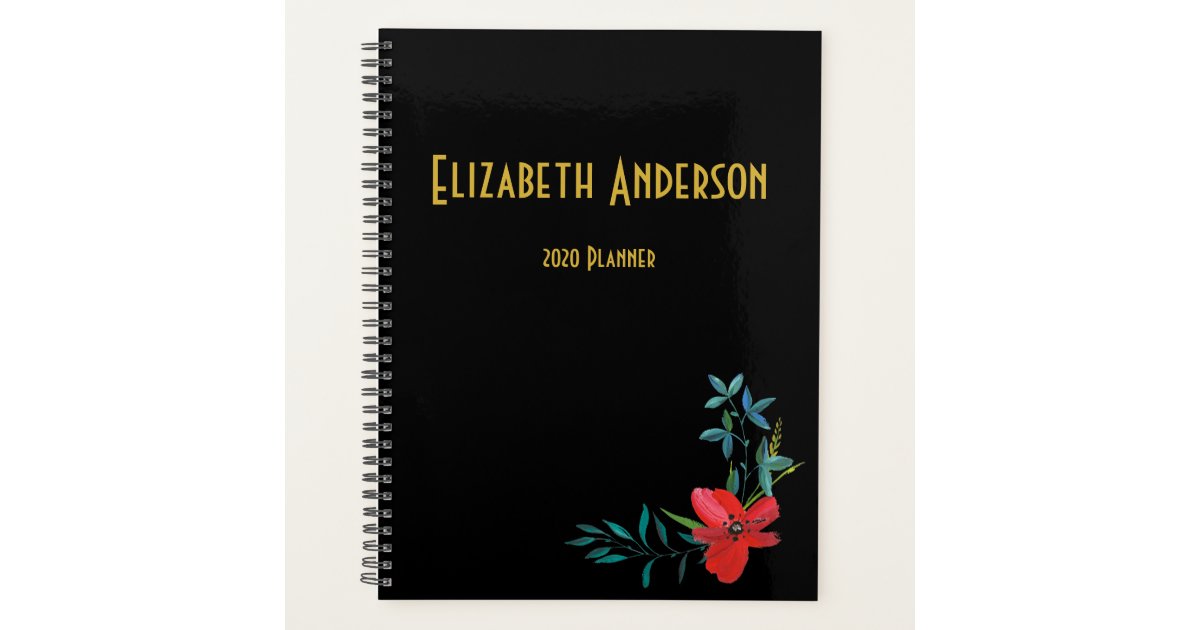 Custom Floral 2020 Planner | Zazzle