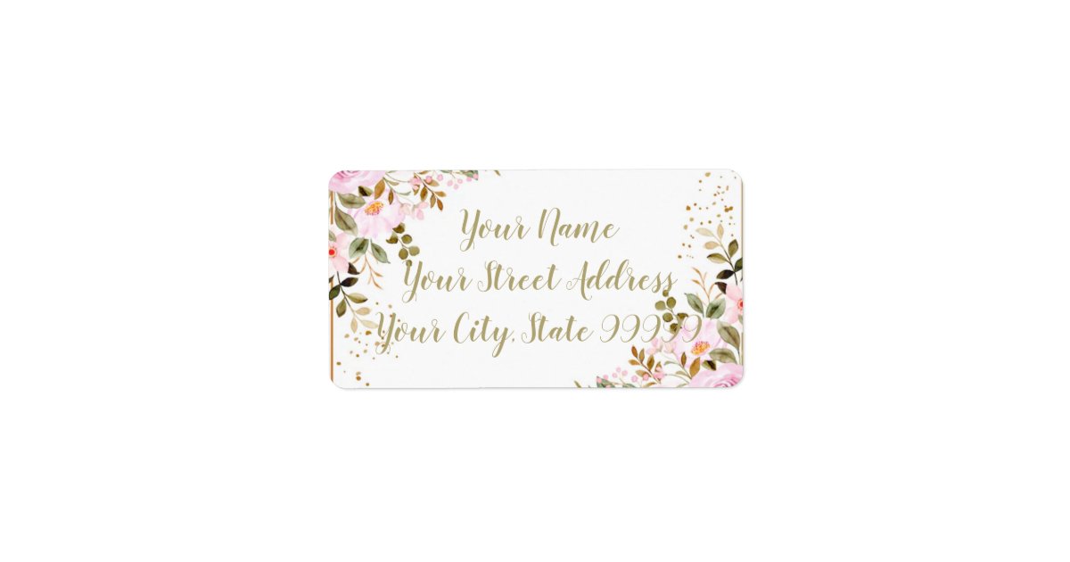 Custom Floral Address Labels | Zazzle