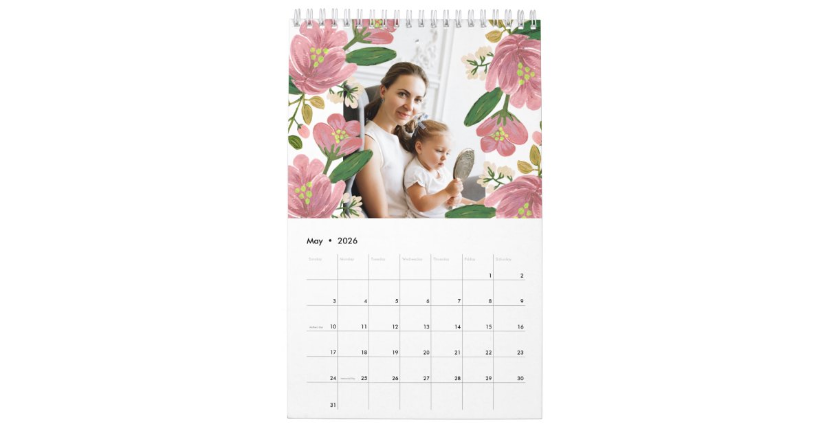 Custom Floral Calendar | Zazzle