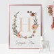 Custom Floral Initial Print | Wildflower Monogram | Zazzle
