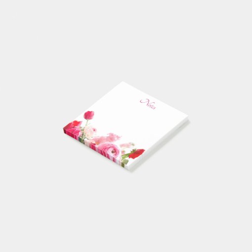 Custom Floral Watercolor Template Roses Flowers Post-it Notes | Zazzle