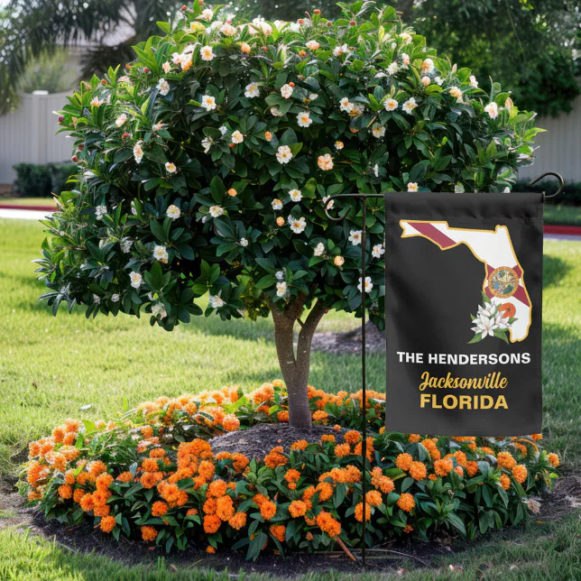 Custom Florida Flag State Flower Orange Blossom | Zazzle