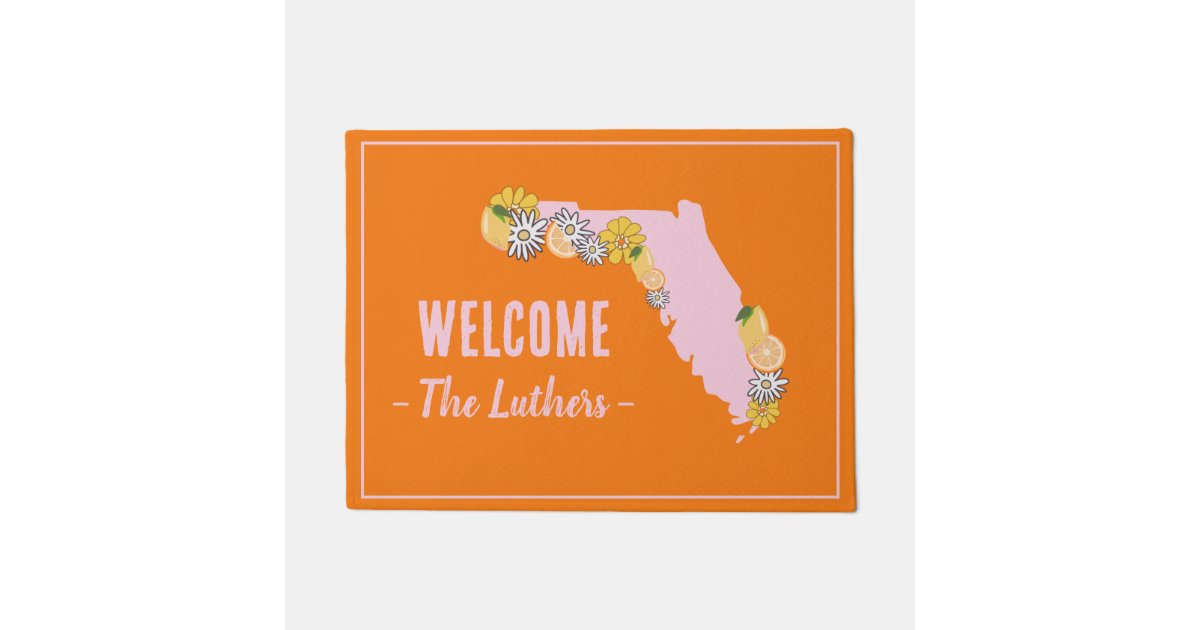Custom Florida State Welcome Home Doormat | Zazzle