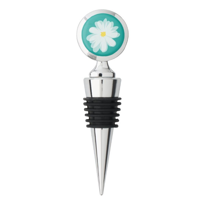 Custom flower wedding party favor wine stopper | Zazzle.com