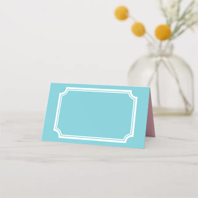 Custom folded place cards for wedding reception | Zazzle