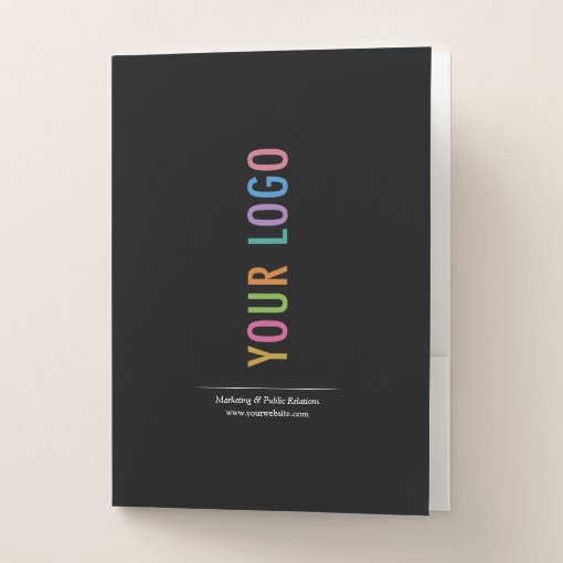 Custom Folders with Business Card Slot & Your Logo | Zazzle