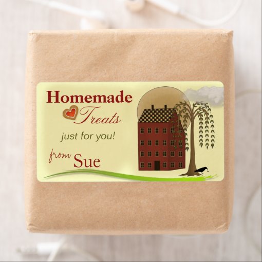 Custom Folk Art Treat Labels | Zazzle