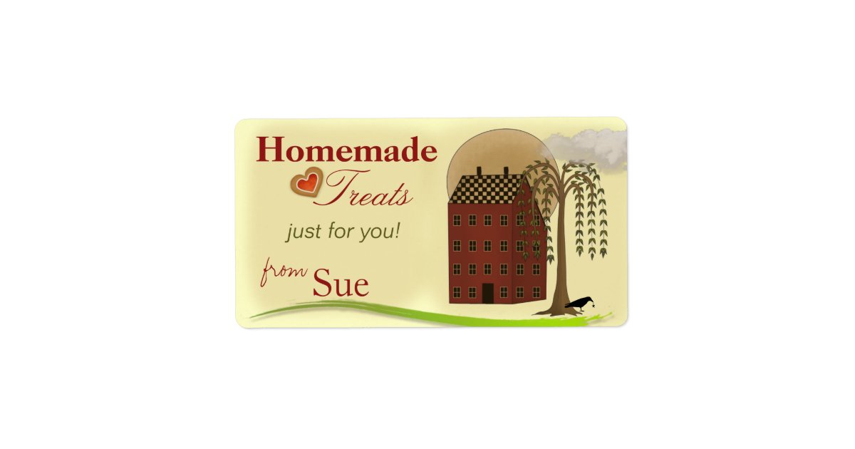 Custom Folk Art Treat Labels | Zazzle