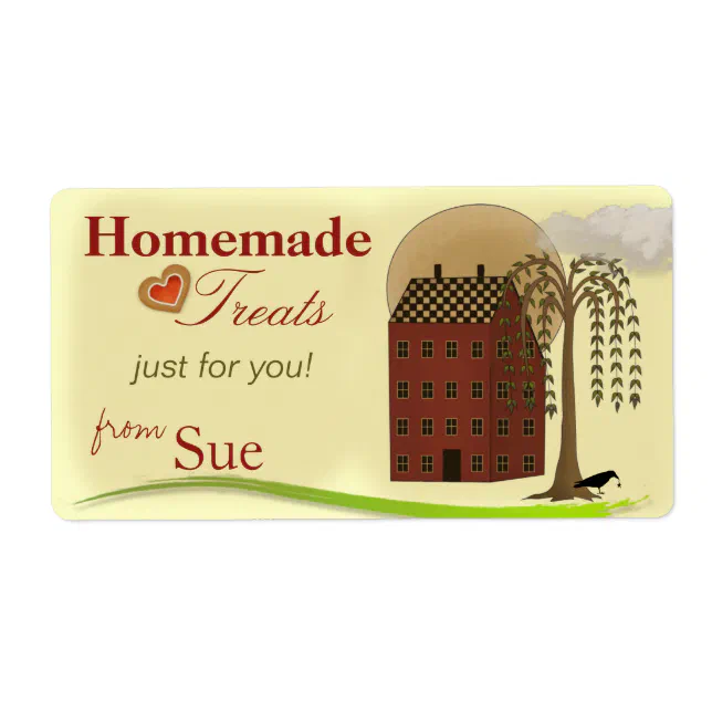 Custom Folk Art Treat Labels | Zazzle