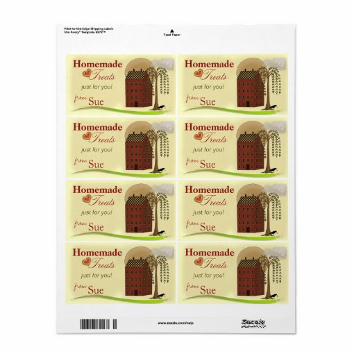 Custom Folk Art Treat Labels | Zazzle