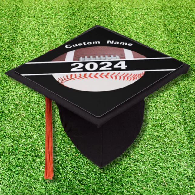 Custom Football Baseball Graduation Cap Topper | Zazzle
