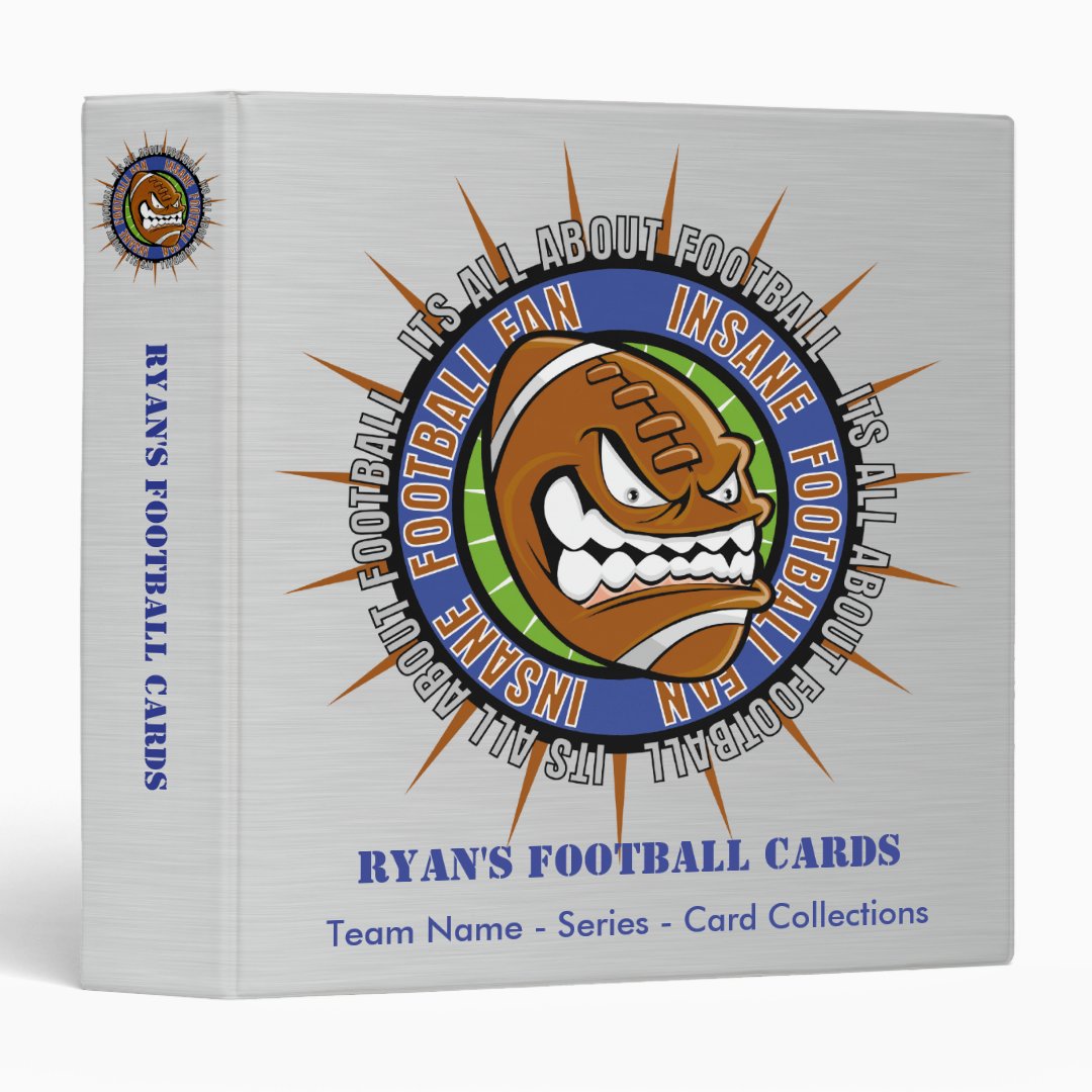 Custom Football Card Binder | Zazzle