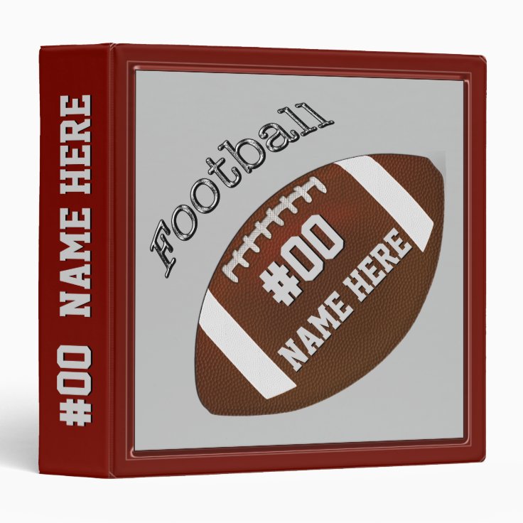 Custom Football Card Binder, Football Photo Album 3 Ring Binder | Zazzle