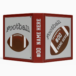 Custom Football Card Binder, Football Photo Album 3 Ring Binder | Zazzle