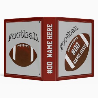 Custom Football Card Binder, Football Photo Album 3 Ring Binder | Zazzle