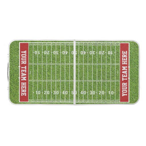 Custom Football Field Realistic Turf Pong Table | Zazzle