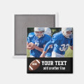 Custom Football Photo Name and Number Magnet | Zazzle
