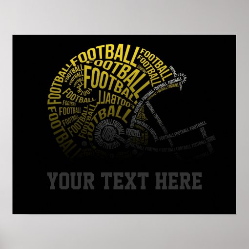 Custom Football Poster | Zazzle