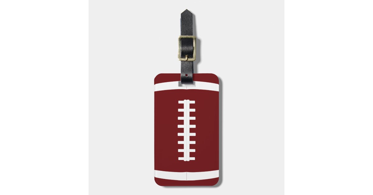 Custom Football Team Color, Name and Player Number Luggage Tag | Zazzle
