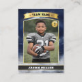 Custom Football Trading Card, Blue Gold Stadium Calling Card | Zazzle