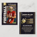 Custom Football Trading Card, Gold Power Player Calling Card | Zazzle