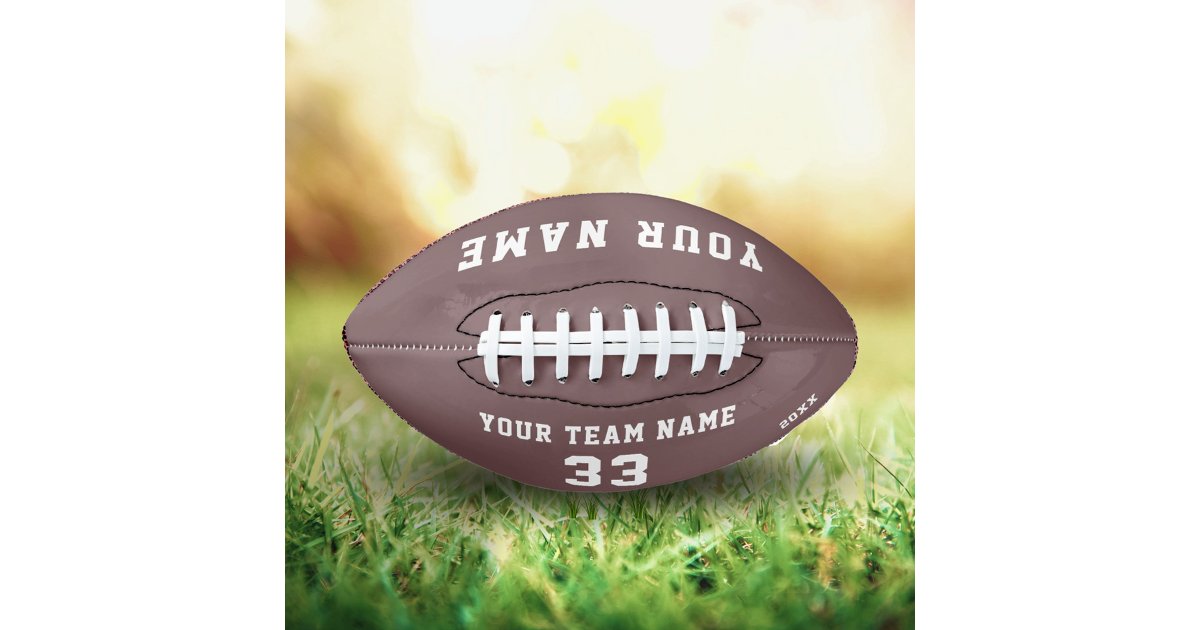 Custom Football with Name, Number and Team Name | Zazzle