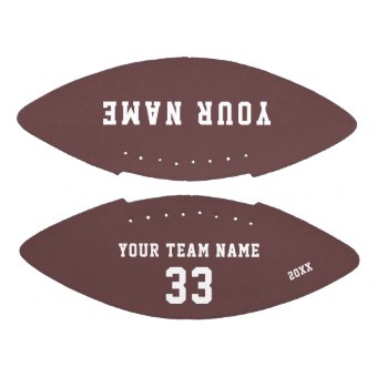 Custom Football with Name, Number and Team Name | Zazzle