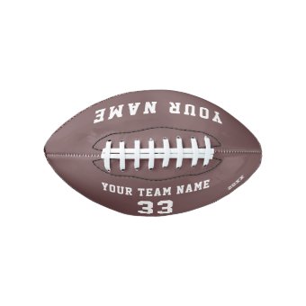 Custom Football with Name, Number and Team Name | Zazzle