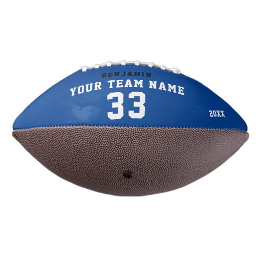 Custom Football with Name, Number, Team and Photo | Zazzle