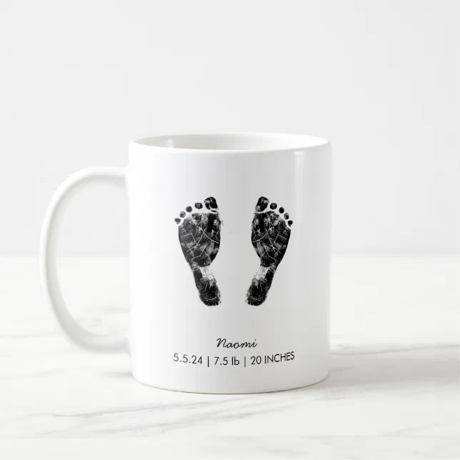 Custom Footprint | Upload Your Baby Footprint To Coffee Mug | Zazzle