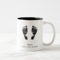 Custom Footprint | Upload Your Baby Footprint To Two-Tone Coffee Mug ...
