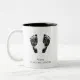 Custom Footprint | Upload Your Baby Footprint To Two-Tone Coffee Mug ...