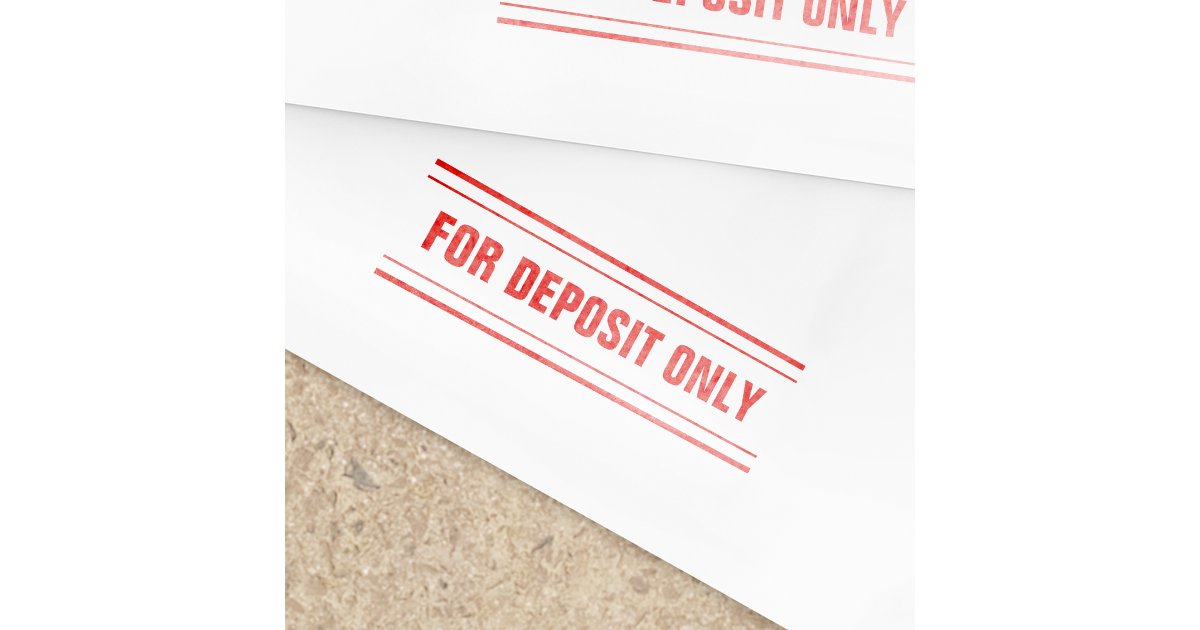 Custom For Deposit Only Business Self-inking Stamp | Zazzle