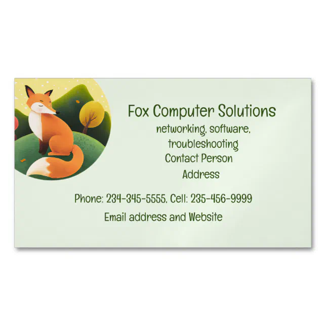 Custom Fox Computer Solutions Business Card | Zazzle