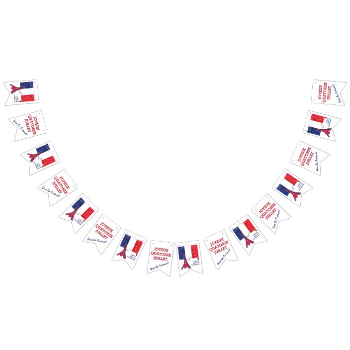 Custom French Flag BASTILLE DAY Bunting Flags | Zazzle.com
