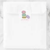 Custom french macaron stickers. classic round sticker | Zazzle