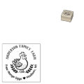 Custom Fresh Eggs Family Farm Cute Chicken Rubber Stamp | Zazzle