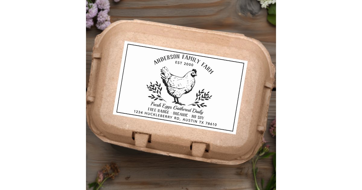 Custom Fresh Eggs Family Farm Rectangular Sticker | Zazzle