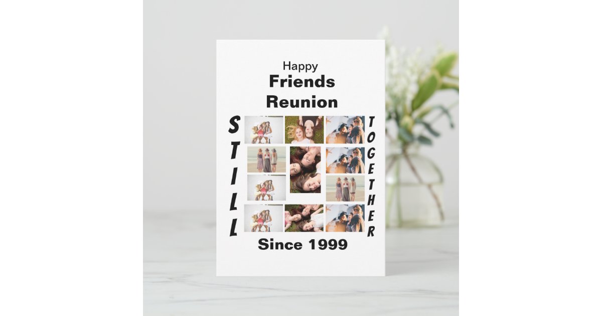Custom Friends Reunion 11 Photo Collage Invitation | Zazzle